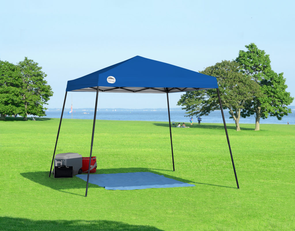 Quik Shade - QS ST56 10x10 SLANT LEG CANOPY, BLUE COVER, BLACK FRAME ...