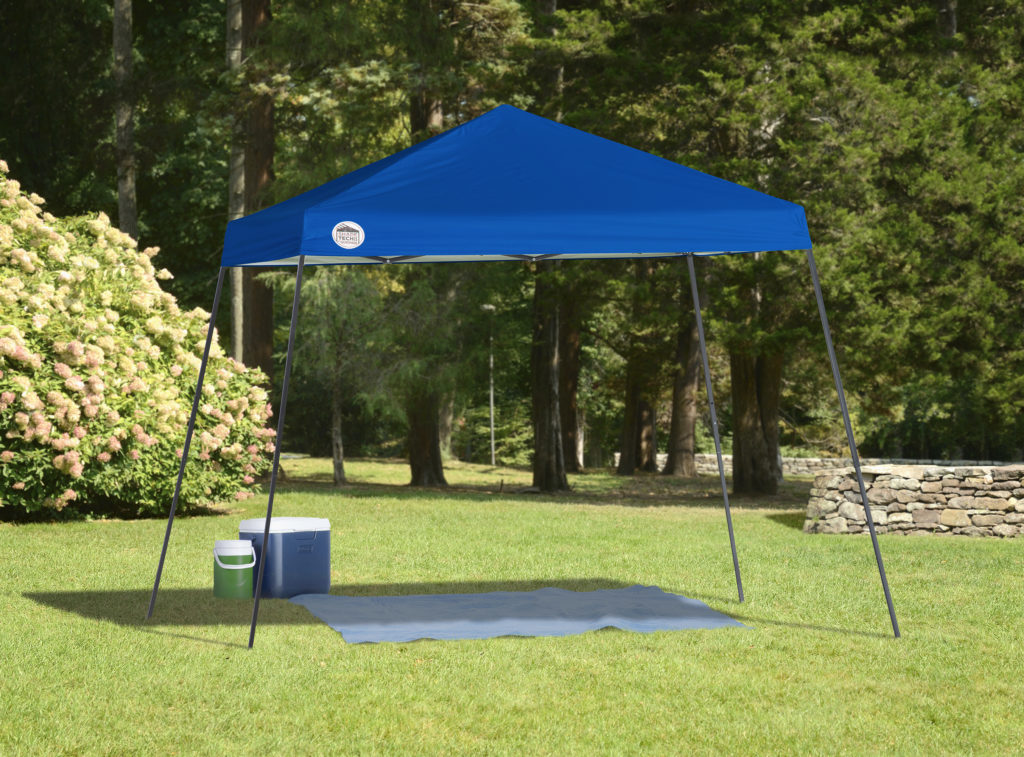 Quik Shade - QS ST64 10x10 SLANT LEG CANOPY, BLUE COVER, BLACK FRAME ...