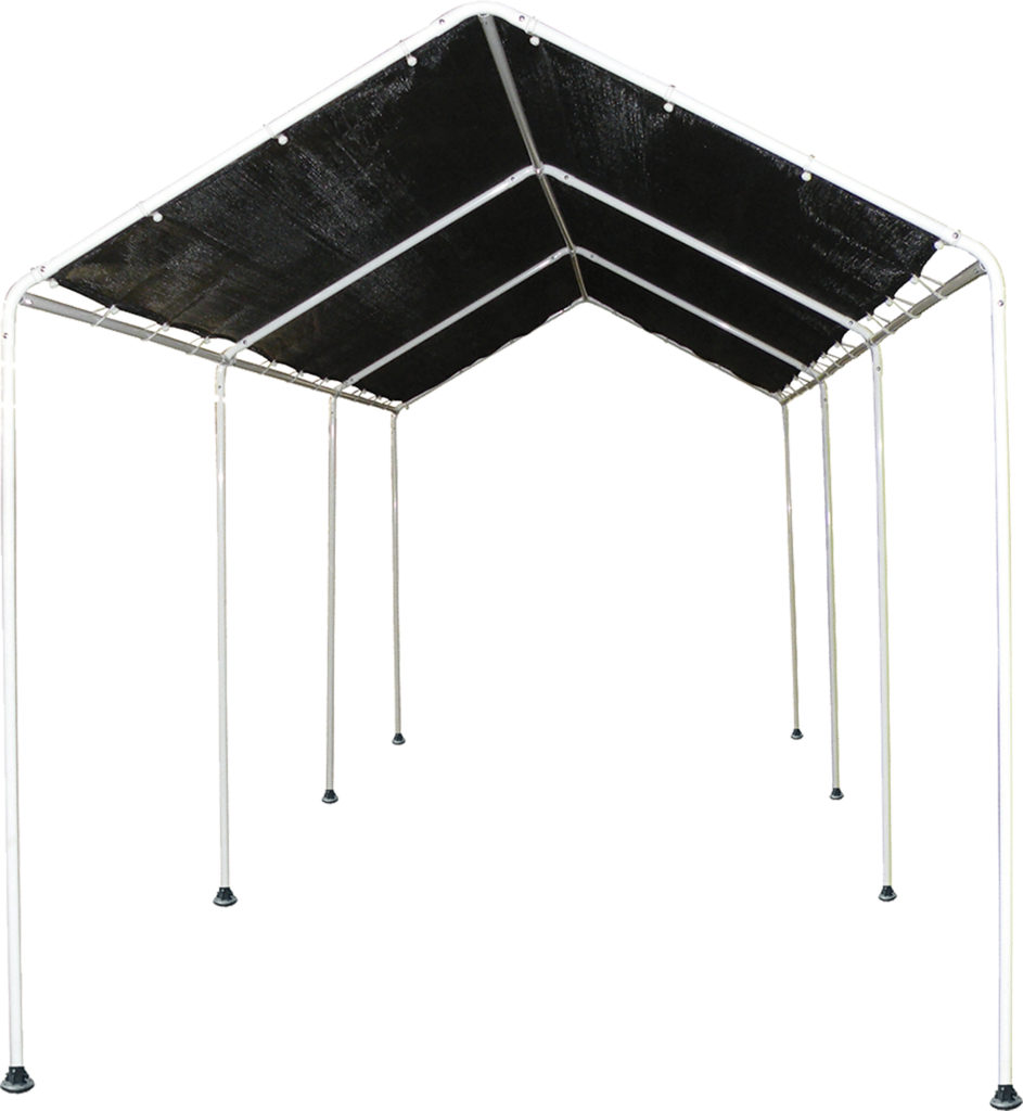 ShelterLogic - 8x20 ft. Shade Canopy, 8-Leg Frame, Black Polyethylene ...