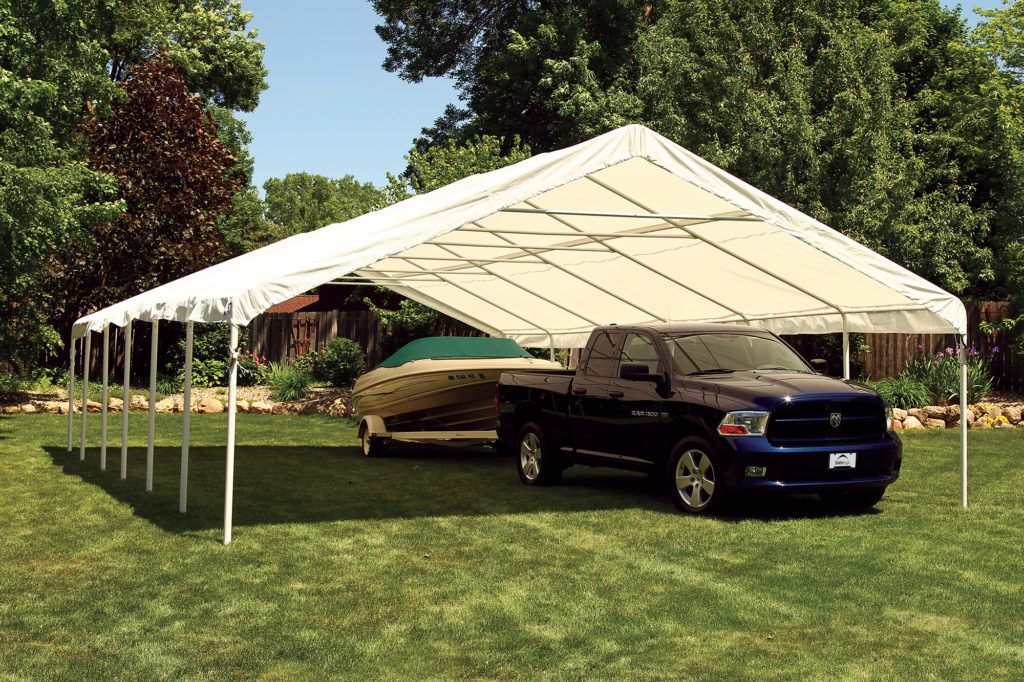 ShelterLogic - 30x40 Canopy, 2-3/8" Frame, White Cover, FR Rated ...