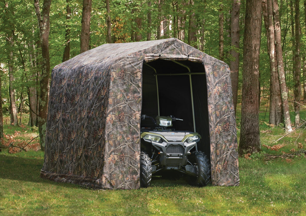 ShelterLogic - 8x8x8 Peak Style Storage Shed, 1-3/8" Frame, Camouflage ...