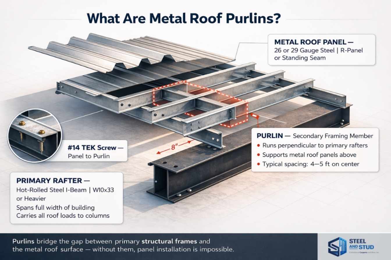 What Are Metal Roof Purlins? Types, Uses & Sizing Explained