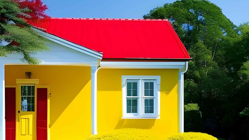 Red Metal Roof House Color Combinations - Steel & Stud
