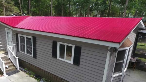 Red Metal Roof House Color Combinations - Steel & Stud