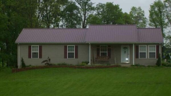 Red Metal Roof House Color Combinations - Steel & Stud