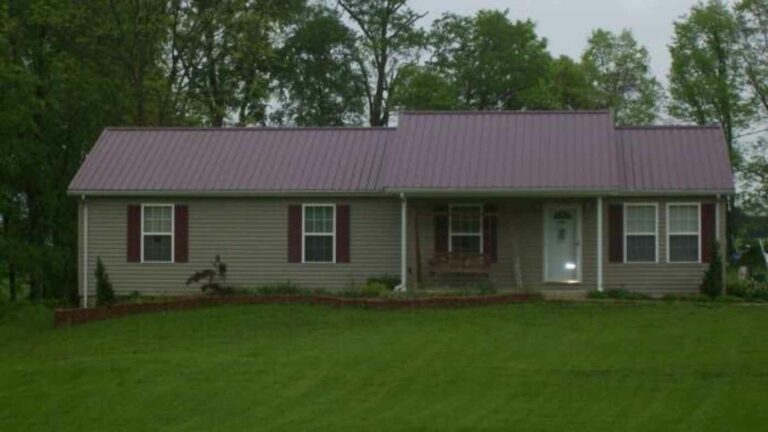 Red Metal Roof House Color Combinations - Steel & Stud